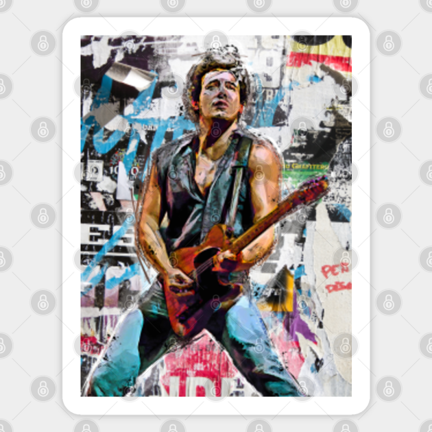 Bruce Springsteen pop art - Bruce Springsteen - Sticker | TeePublic